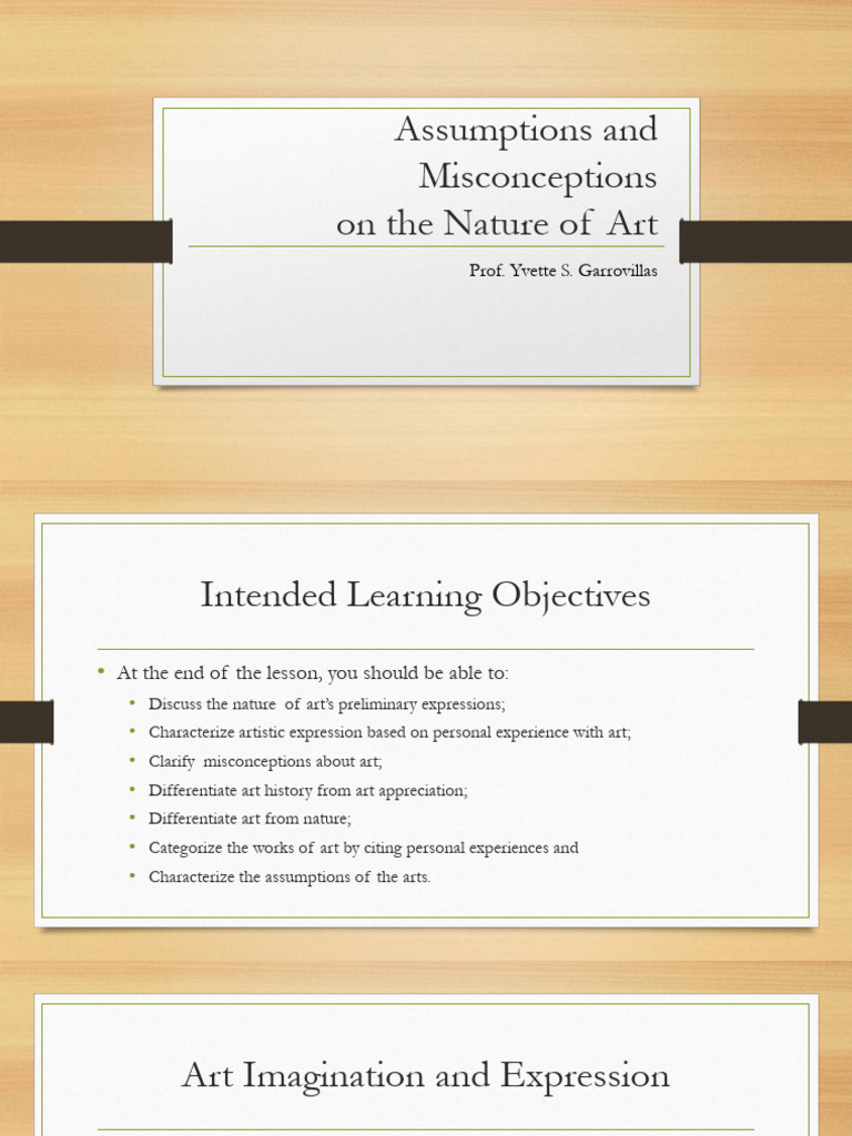 Clarifying Art Misconceptions | PDF | Imagination | The Arts