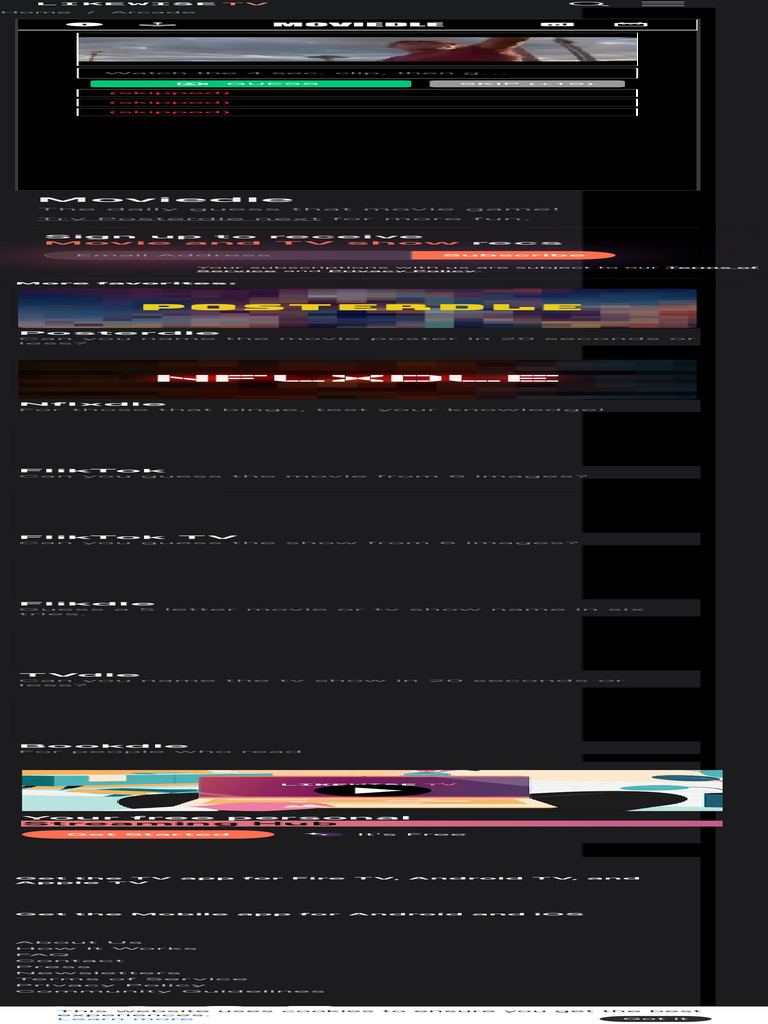 Moviedle The Movie Guessing Game Likewise TV | PDF