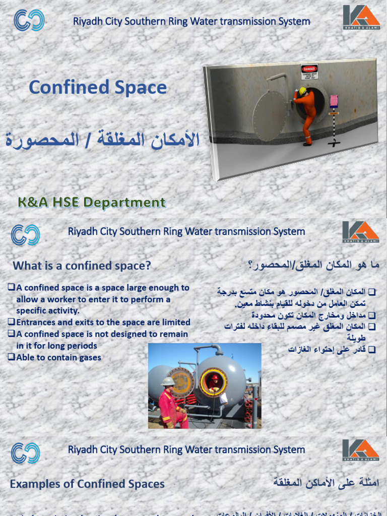 Confined Space: Riyadh City Southern Ring Water Transmission System | PDF