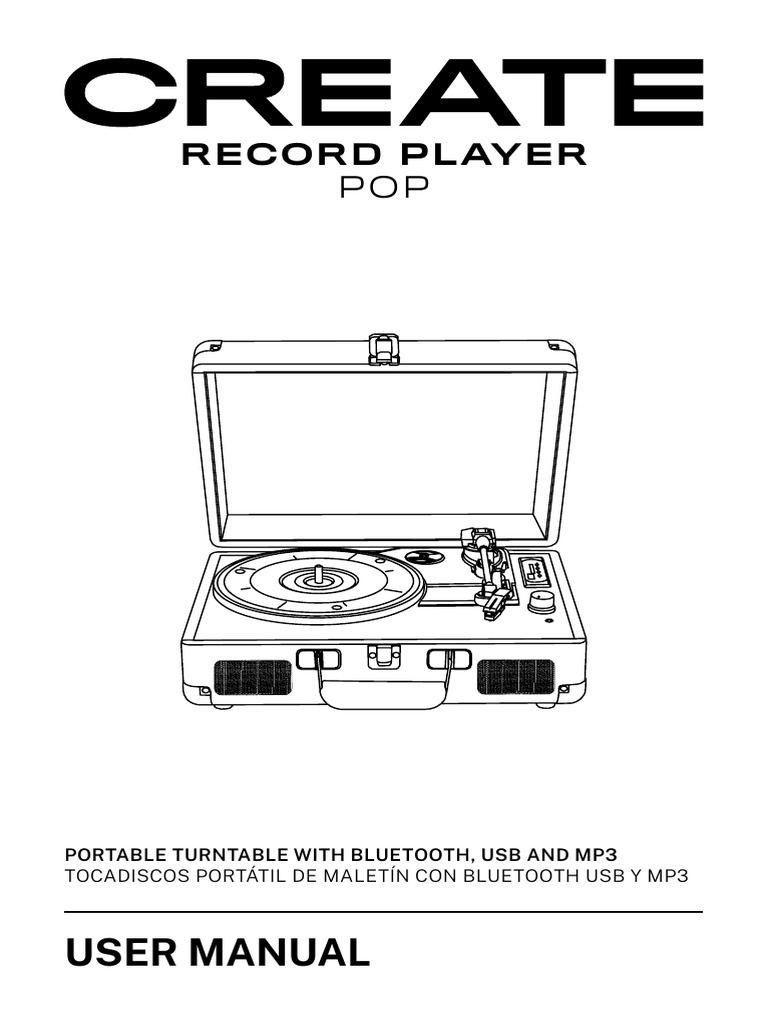Manual_Turntable_POP_GREEN_WEB | PDF | Phonograph | Electrical Connector
