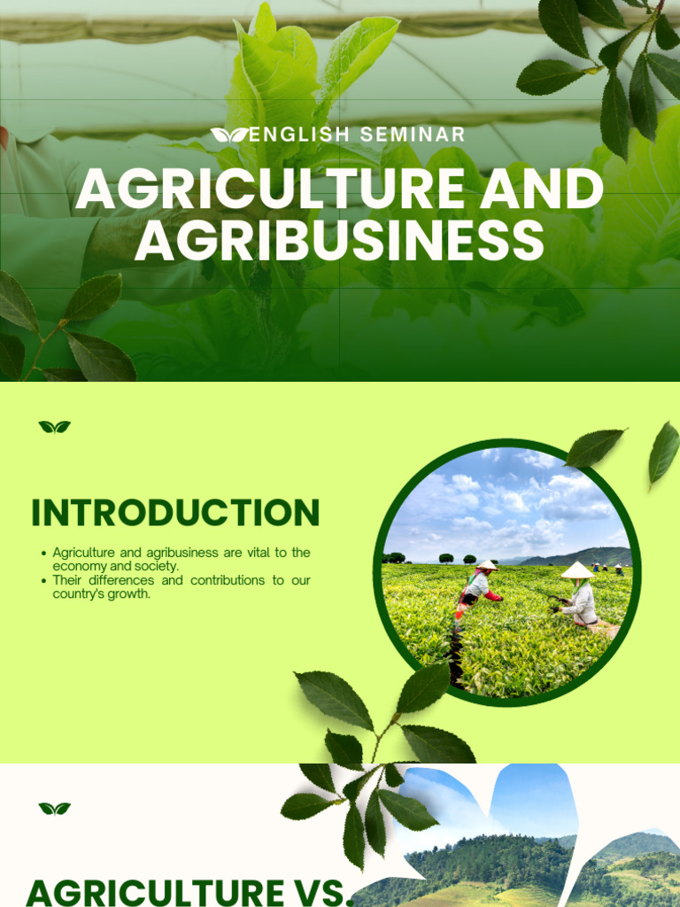 Agriculture VS Agribusiness | PDF