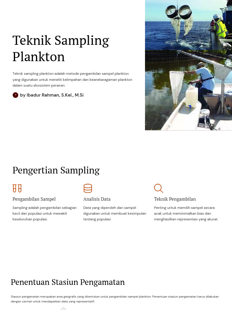 Teknik-Sampling-Plankton lobar | PDF