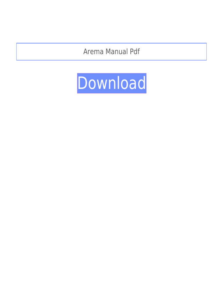 Arema Manual PDF | PDF