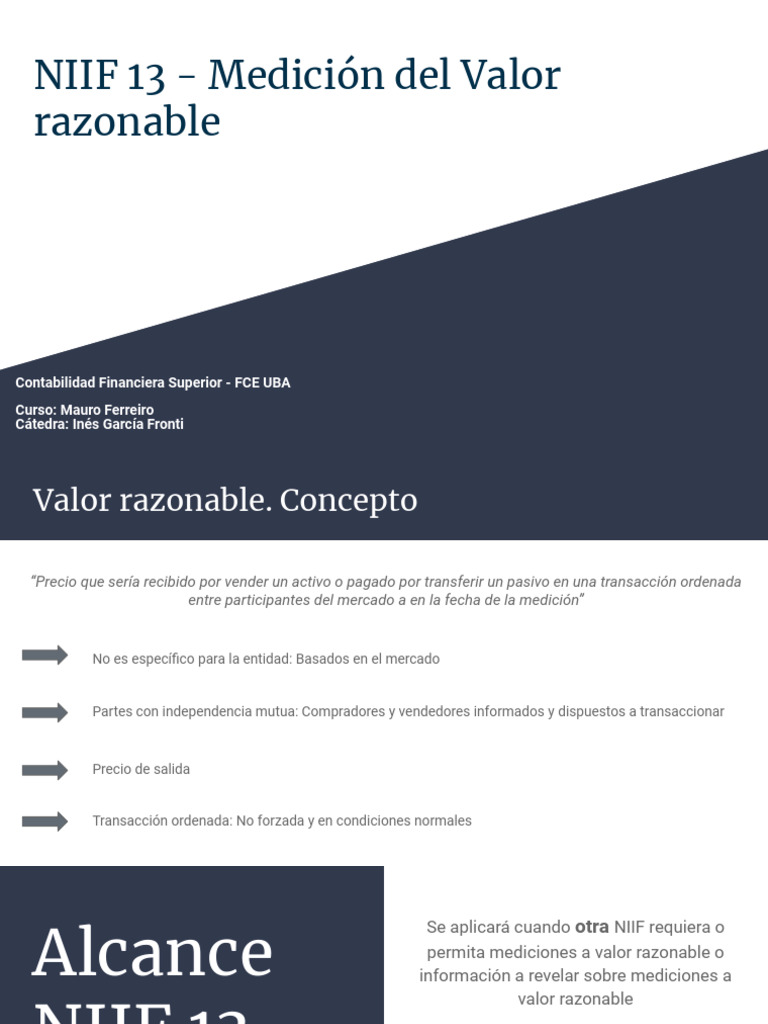 NIIF 13 - Valor Razonable - NIC 16 PP&E | PDF | normas internacionales ...