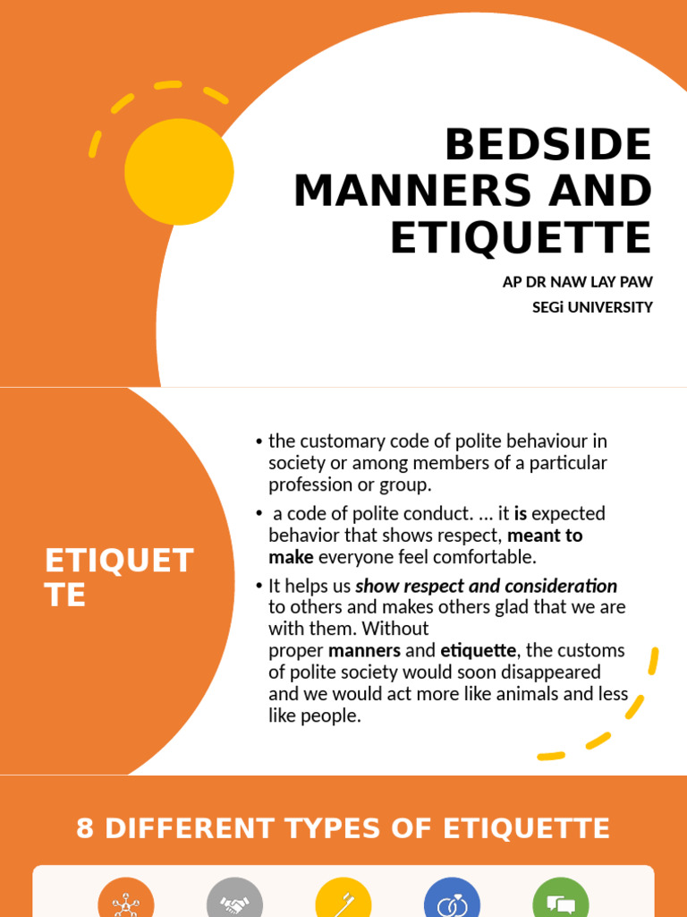 Bedside Manners & Etiquette Guide | PDF | Etiquette | Health Care