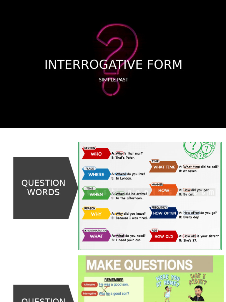 Simple Past Interrogative Questions Guide | PDF