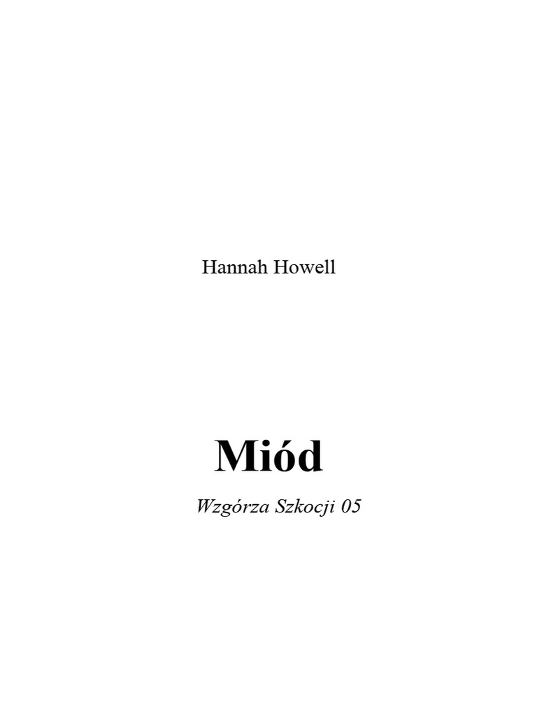 Hannah Howell 5 Miód | PDF