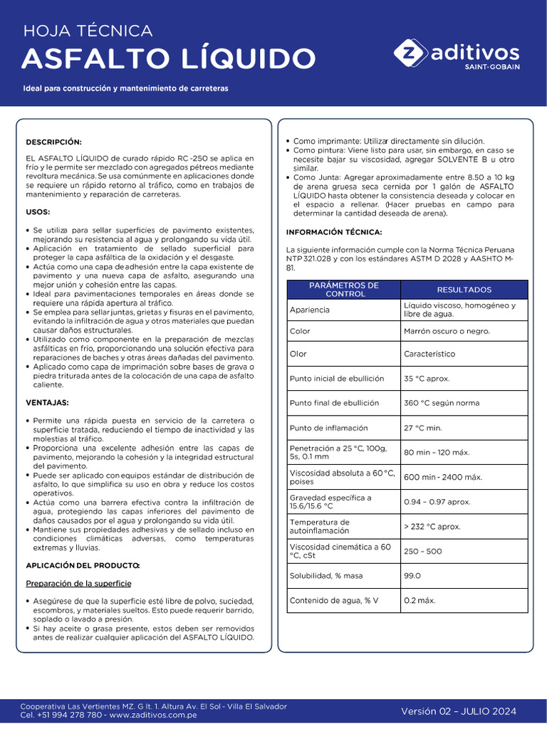 HT - Asfalto Líquido | PDF