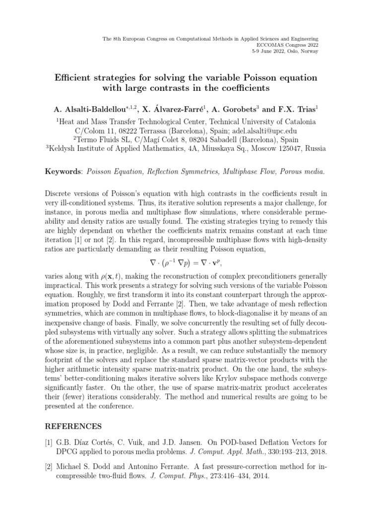 ECCOMAS Oslo Abstract AAB | PDF | Equations | Algebra
