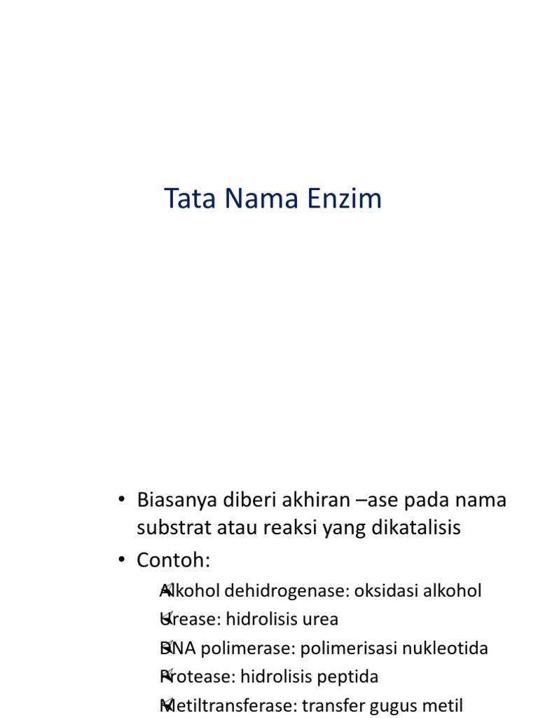 Tata Nama Enzim | PDF