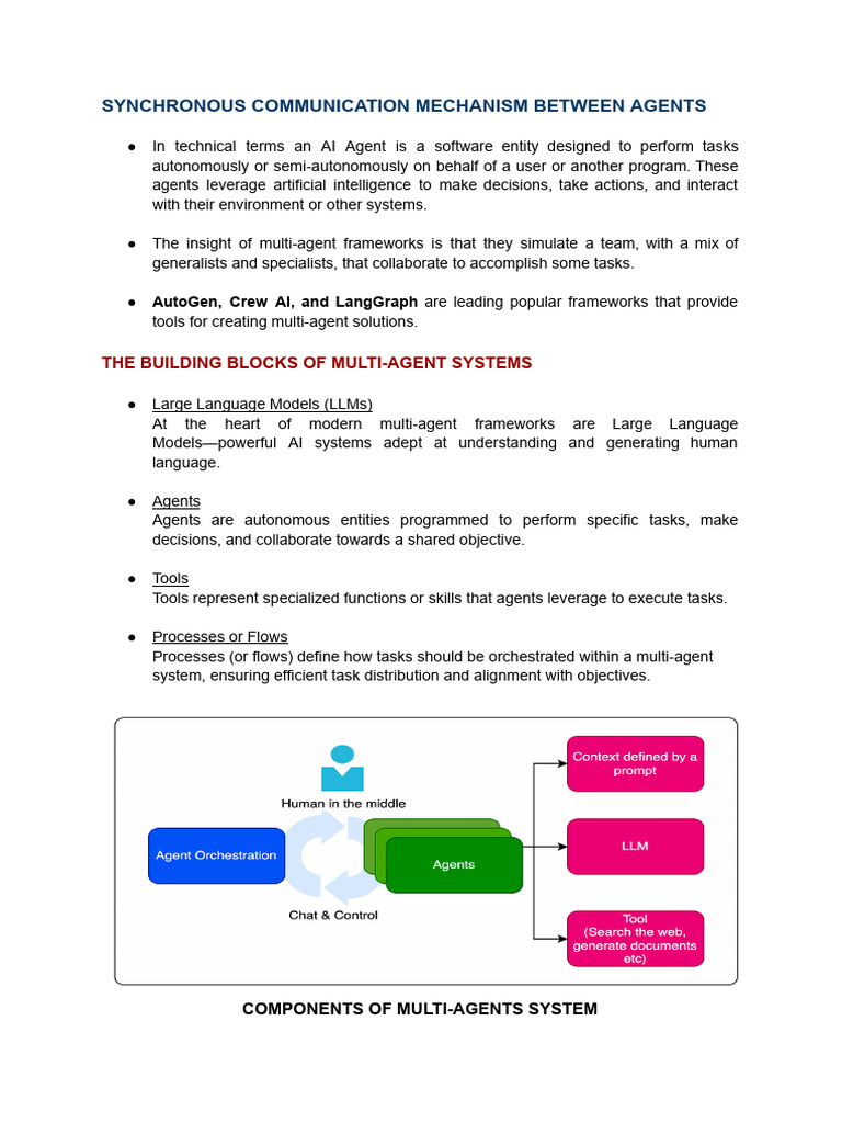 Synchronous Communication Mechanism Between Agents | PDF | Artificial ...