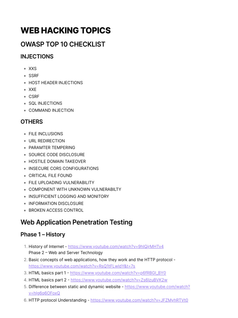 Web App Security Topics | PDF | World Wide Web | Internet & Web
