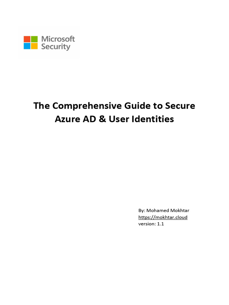 The Comprehensive Guide To Secure AAD & User Ids | PDF | Proxy Server ...