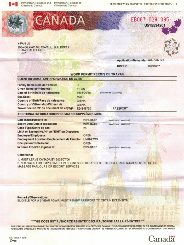 PGWP Robert Yifan Lu | PDF