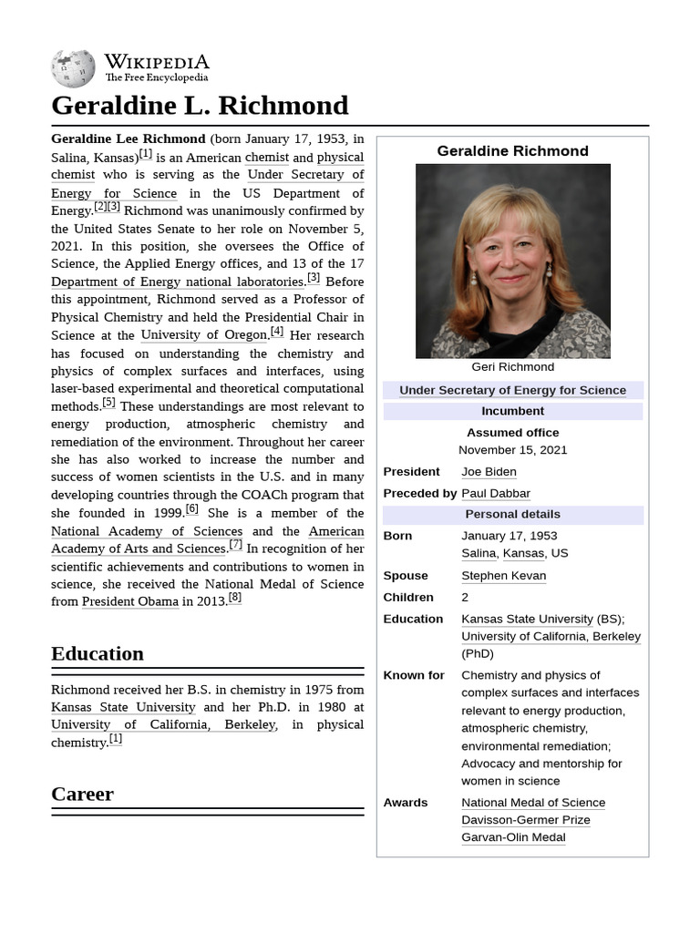 Geraldine_L._Richmond | PDF | Chemistry | Physical Sciences