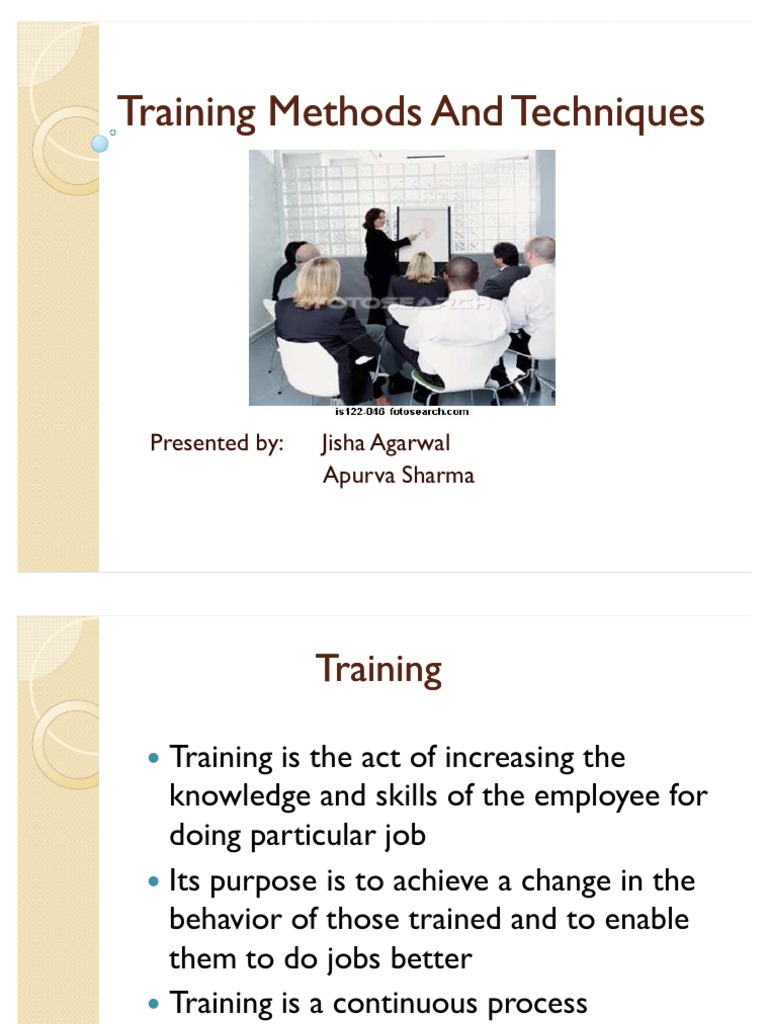 Training Methods and Techniques Overview | PDF | Brainstorming | Hand ...