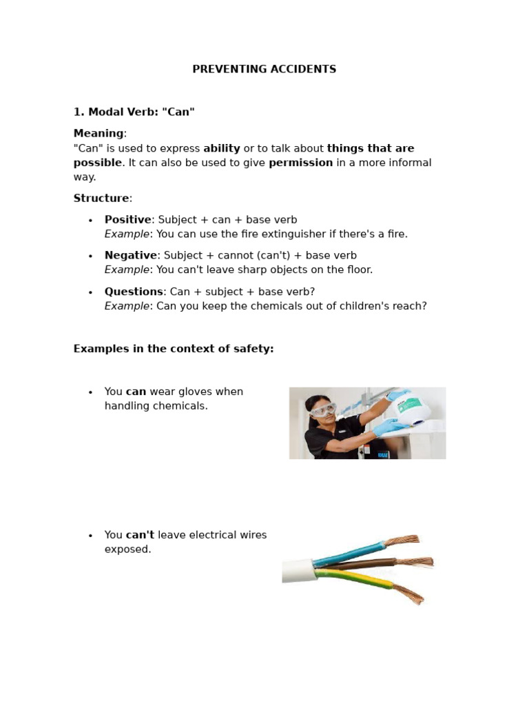 PREVENTING ACCIDENTS | PDF | Verb | Safety