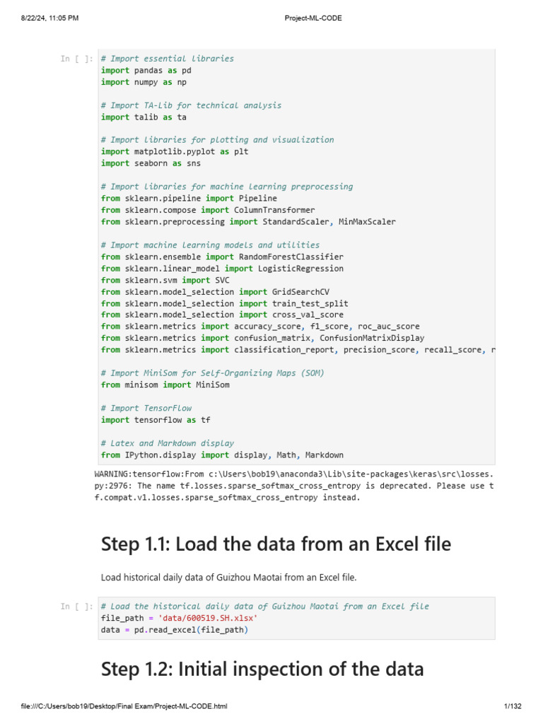 Project Ml Code Pdf Machine Learning Computer Science