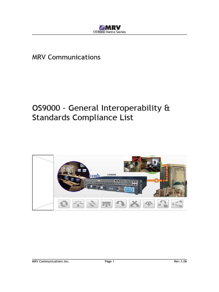 OS9000 Standards & Interoperability | PDF | Internet Protocol Suite | Networking