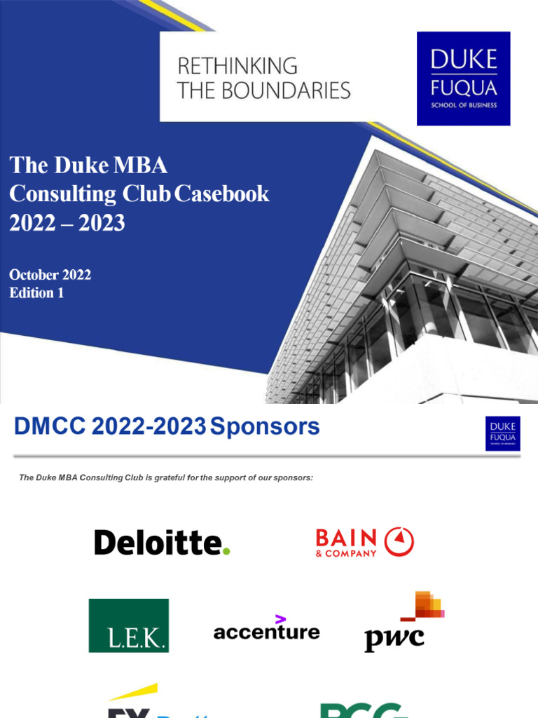 Fuqua Casebook 2022-2023 | PDF