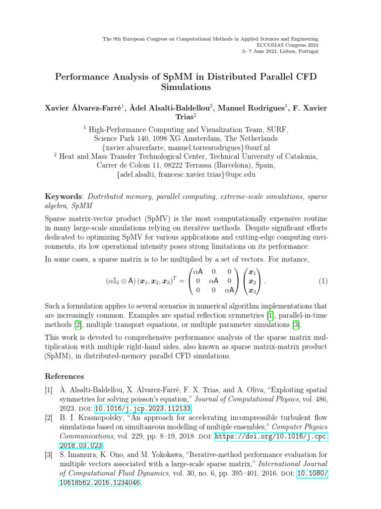 eccomas-2024-abstract | PDF | Computational Fluid Dynamics | Applied Mathematics