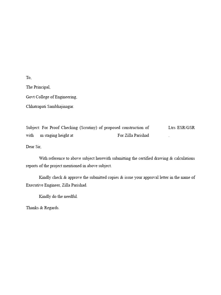 Inward Letter_ESR GSR-1 | PDF