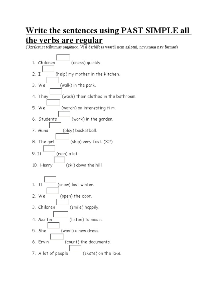 PAST SIMPLE All The Verbs Are Regular | PDF
