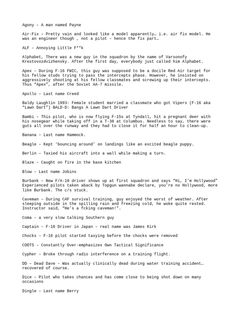 Callsigns | PDF