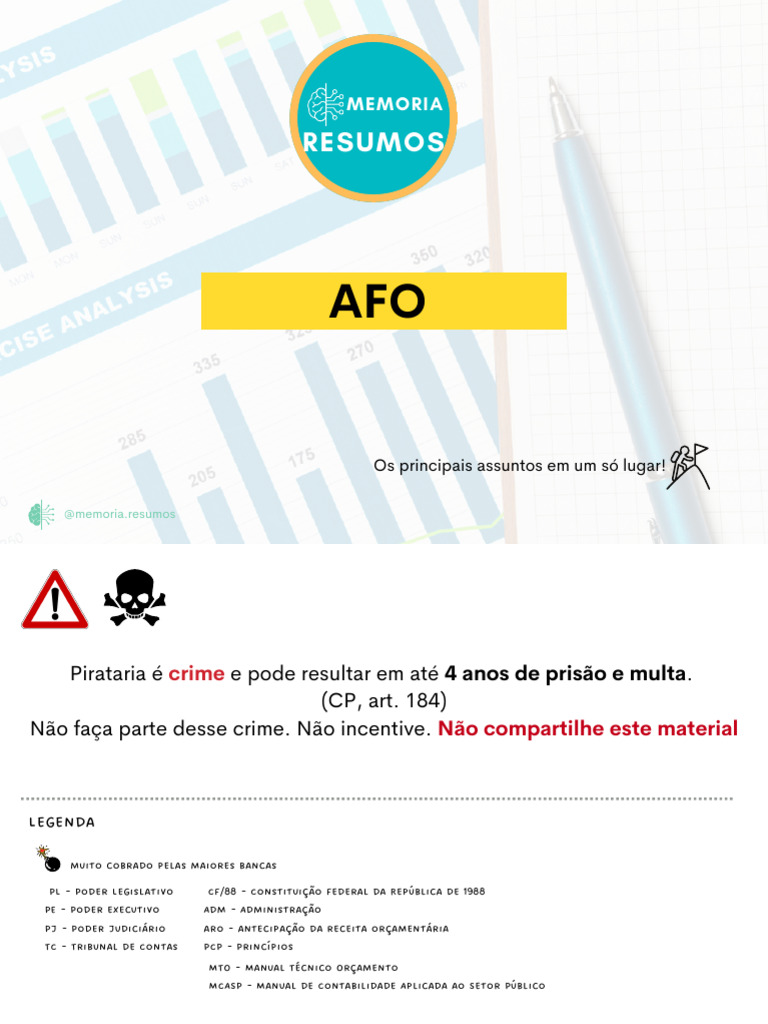 Resumo+AFO_Final_junho_24 | PDF | Orçamento governamental | Orçamento