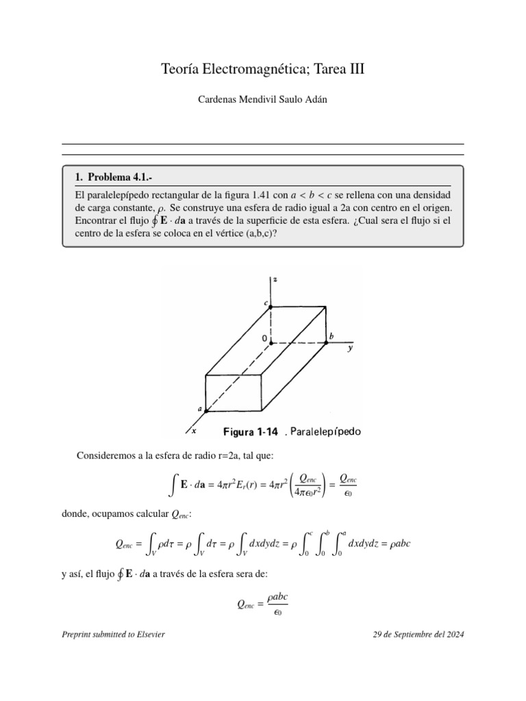 Teo Electro Tarea 3 Ley de Gauss | PDF