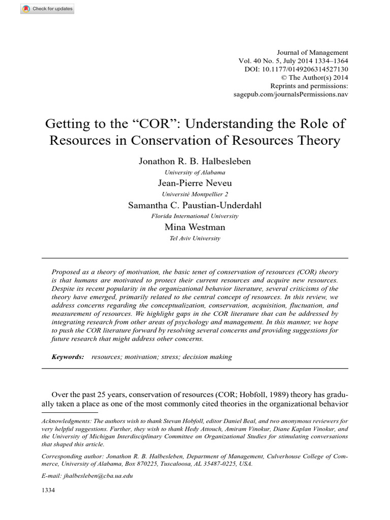 Resource Theory in Management | PDF | Motivation | Motivational