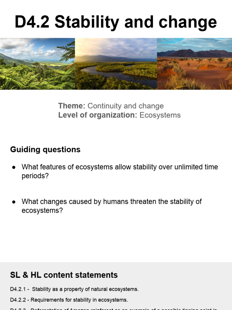 Ecosystem Stability and Change Factors | PDF | Agriculture | Eutrophication