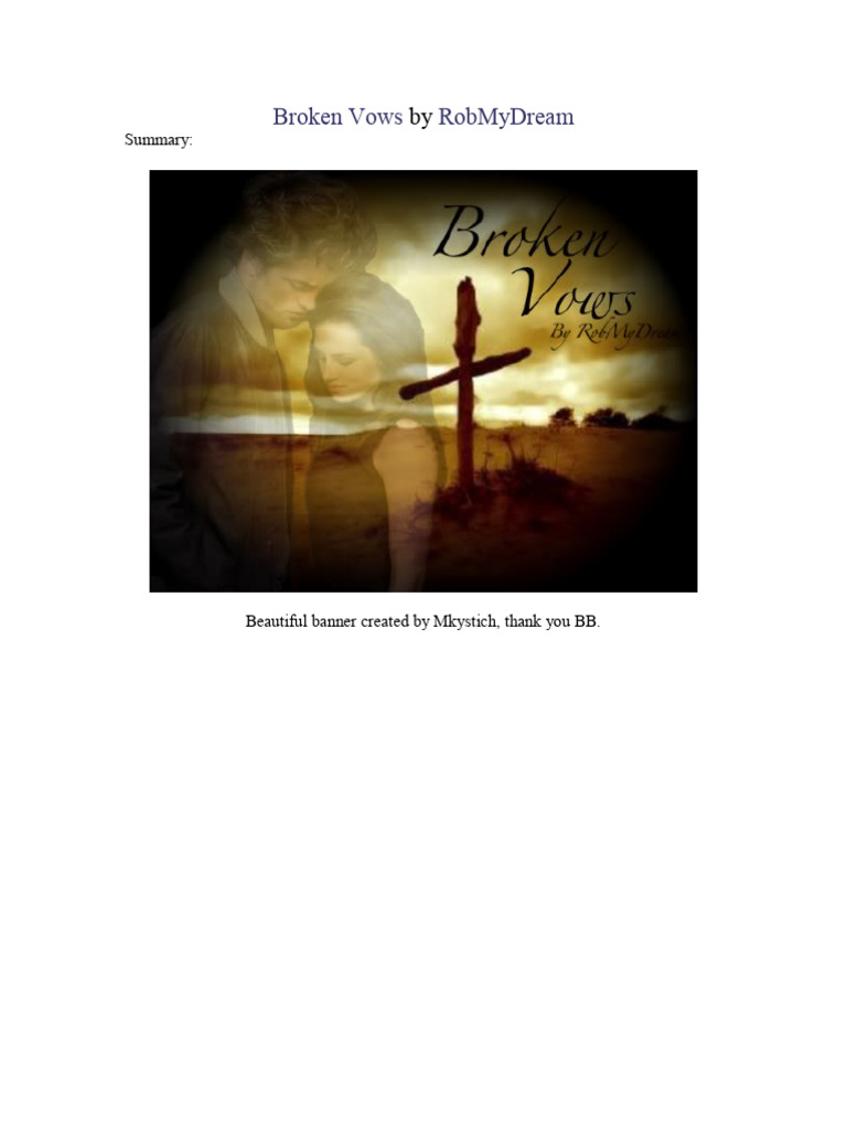 Broken Vows by RobMyDream | PDF | Confession (Religion)