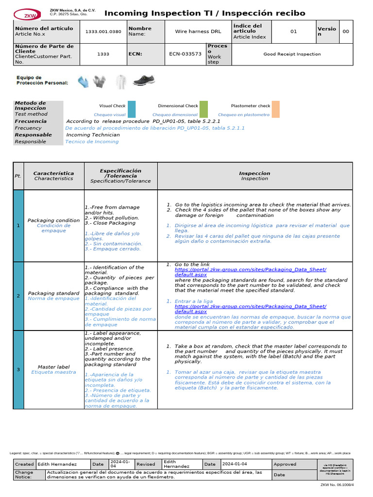 TI 1333 001 0380 Wire Harness DRL Rev01 | PDF
