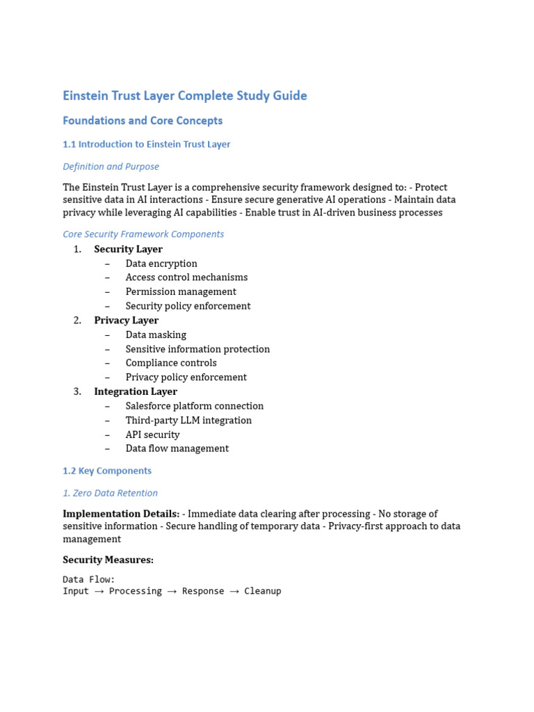 Einstein Trust Layer Overview Guide | PDF | Security | Computer Security