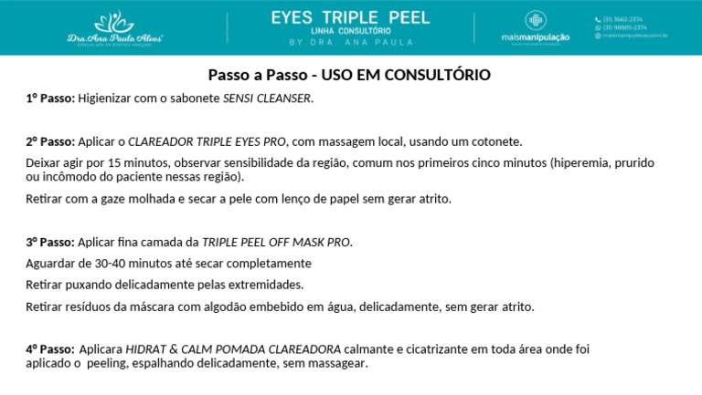 Protocolo Eyes Triple Peel | PDF