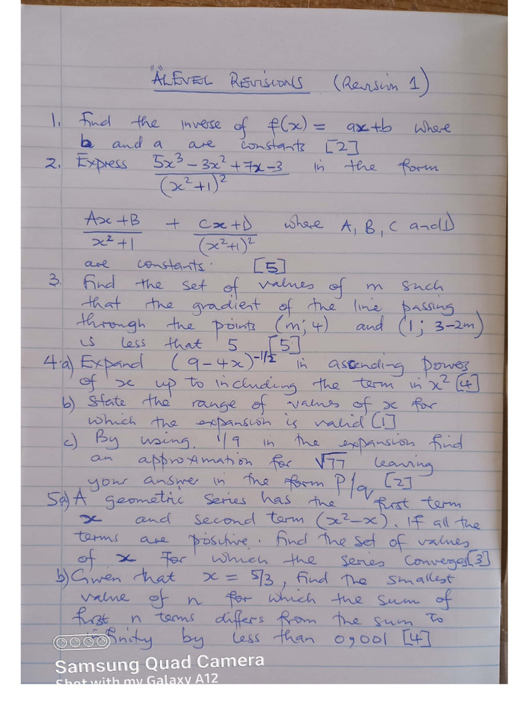 Maths Revision | PDF
