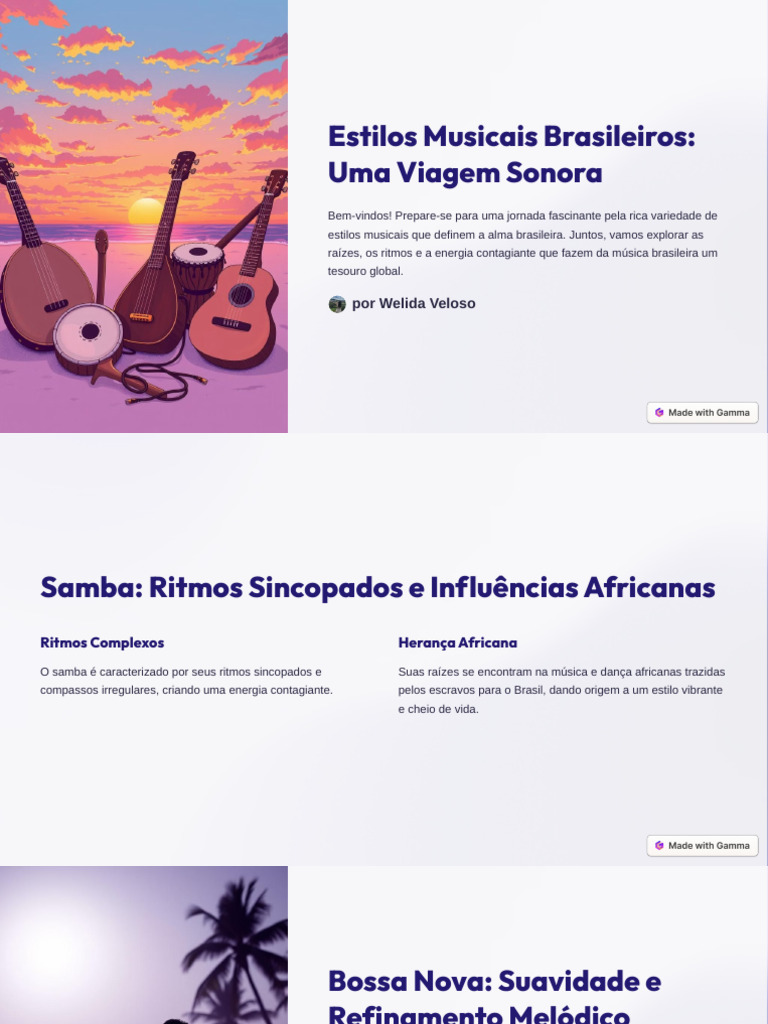 Estilos Musicais Brasileiros Uma Viagem Sonora - 241207 - 190604 | PDF | Jazz | Música folclórica