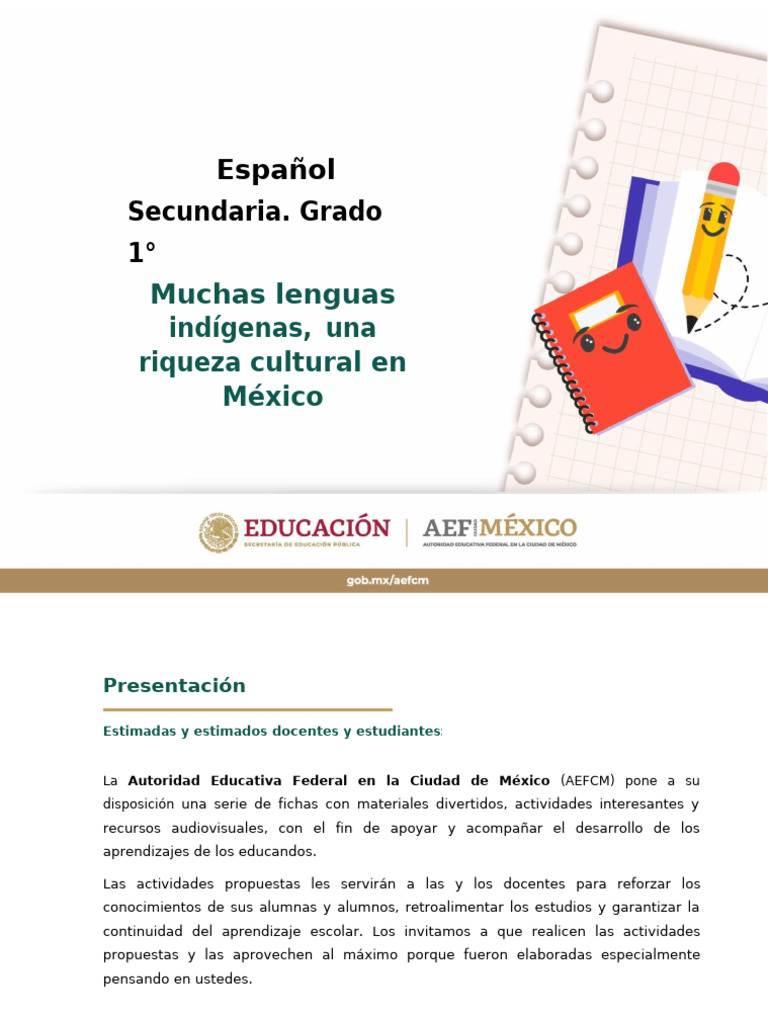 Sec 1 Es 15 Fec 12 | PDF | Collage | México
