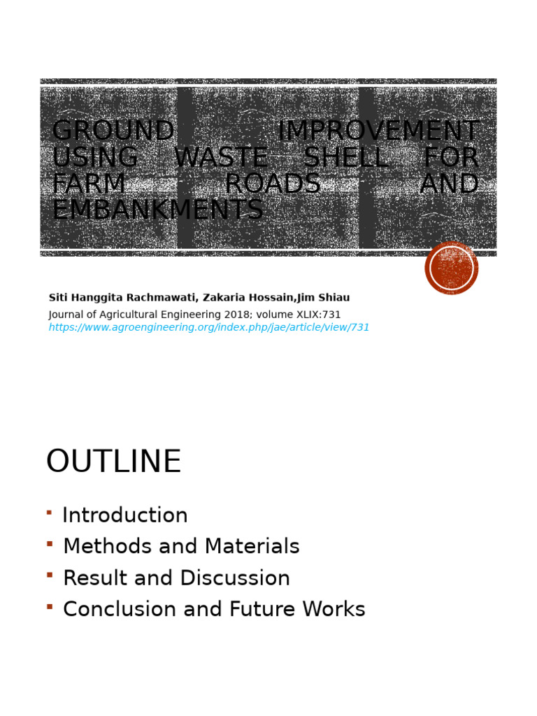 Contoh Review Ground Improvement Using Waste Shell For Farm Roads and ...