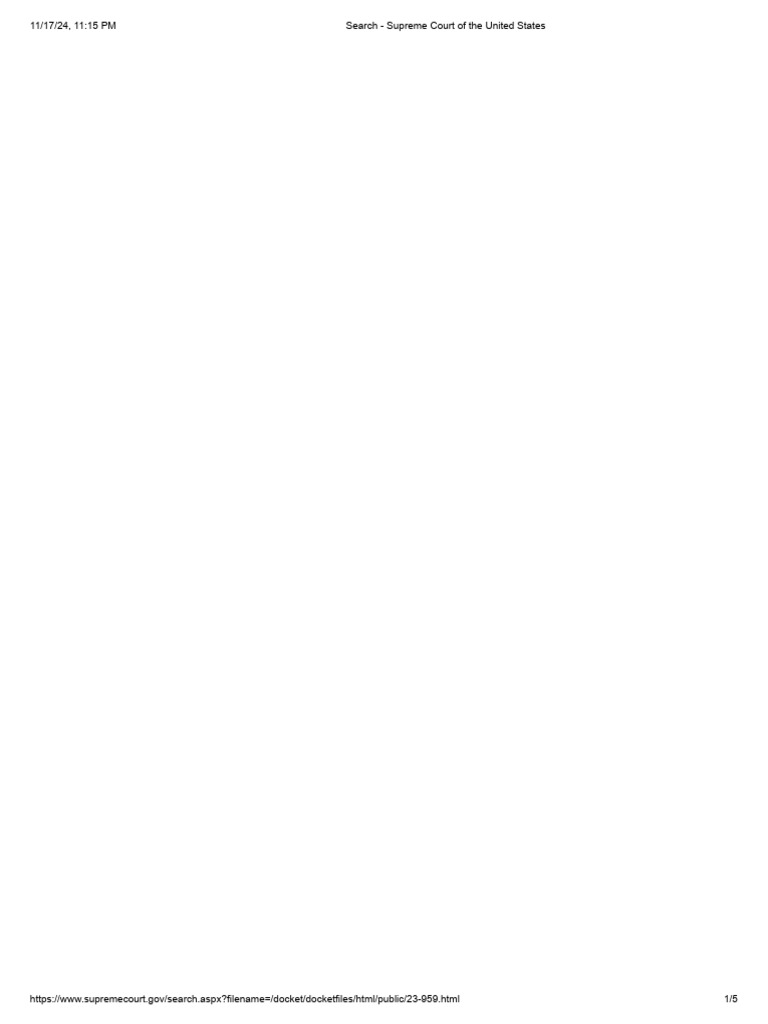 Montague V US - Supreme Court Docket | PDF | Supreme Court Of The ...