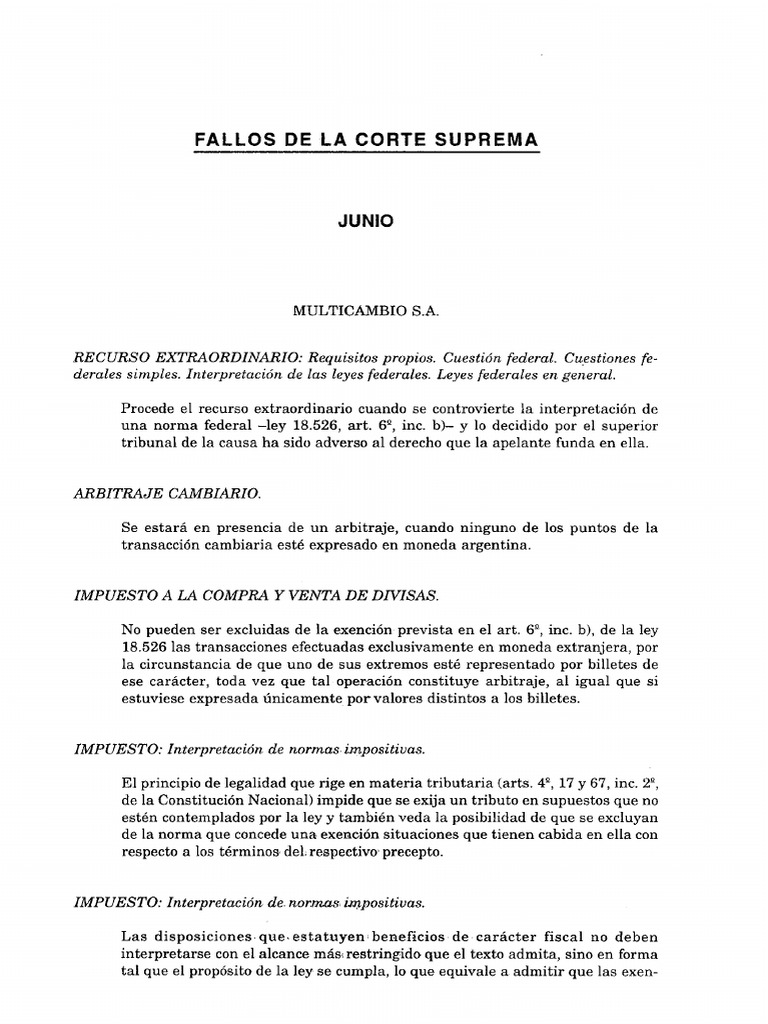 Fallo Multicambio | PDF