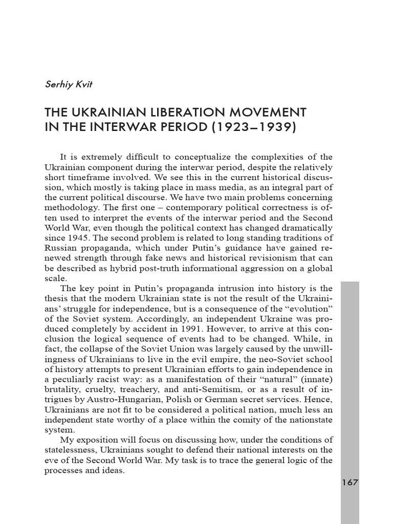 Ukrainian Liberation Movement 1923-1939 | PDF | Nationalism | Soviet Union