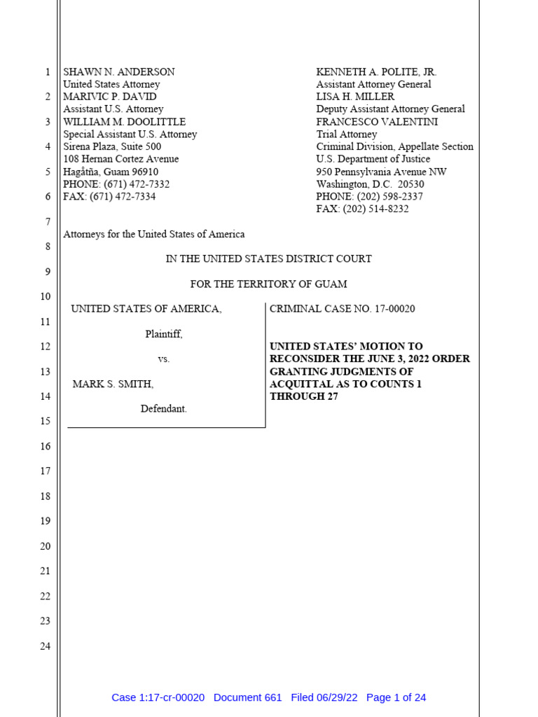 Smith - 661 - Gov Motion For Reconsideration of Order Granting Partial ...