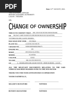 Car Handover Form Template | PDF