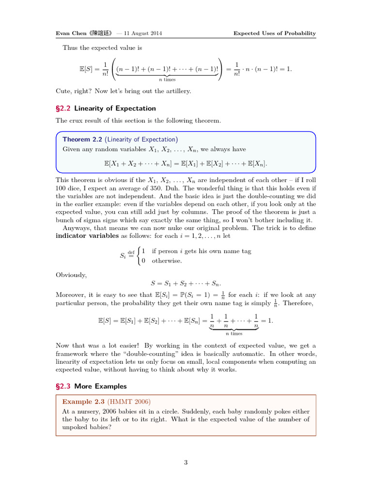 ProbabilisticMethod 13 | PDF | Expected Value | Mathematics
