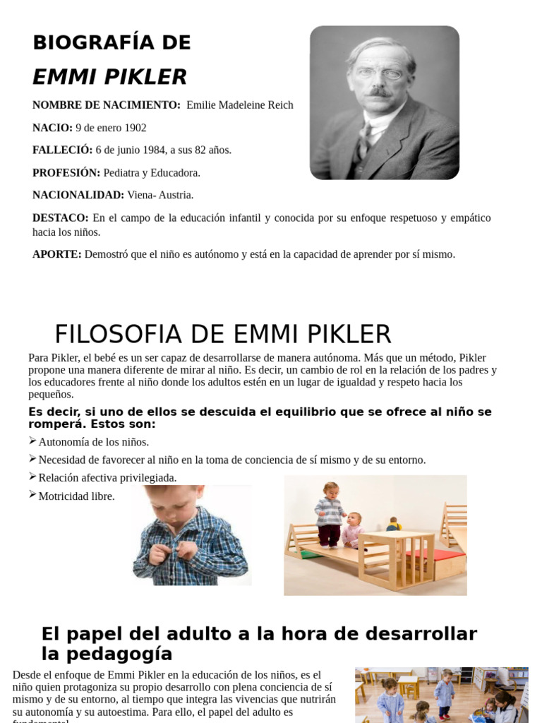 Emmi Pikler | PDF | Aprendizaje | Teoría de apego