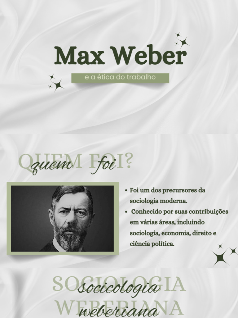 Max Weber e a Ética do Trabalho Moderno | PDF | Max Weber | Sociologia