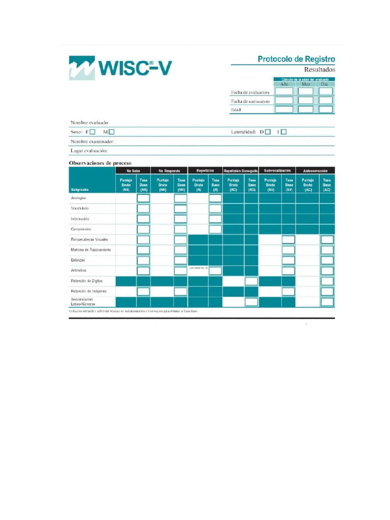 Wisc V | PDF