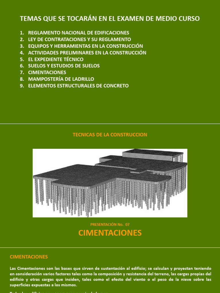 Presentación 07 - CIMENTACIONES | PDF